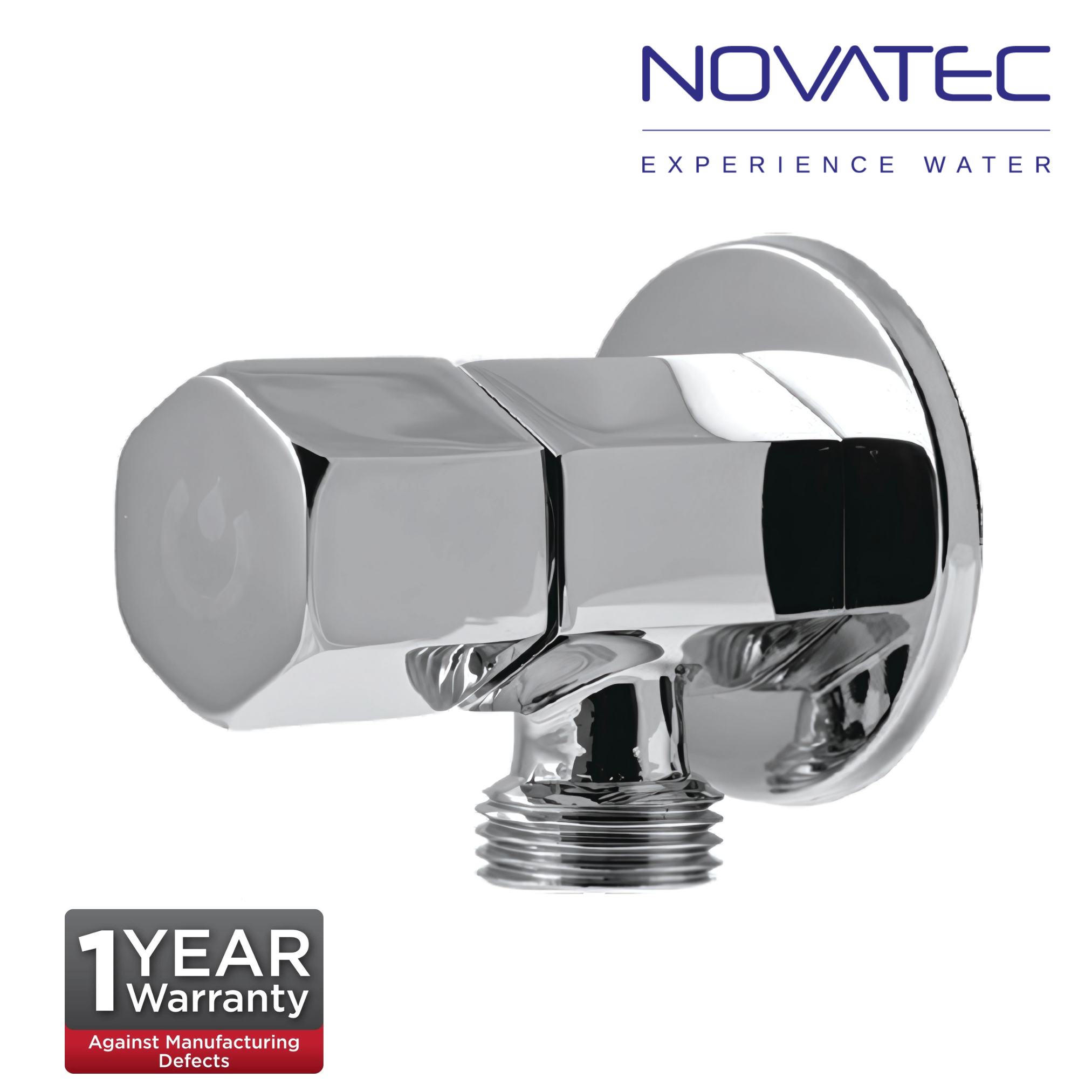 Chrome Plated Hexagon Angle Valve With Wall Flange AV306