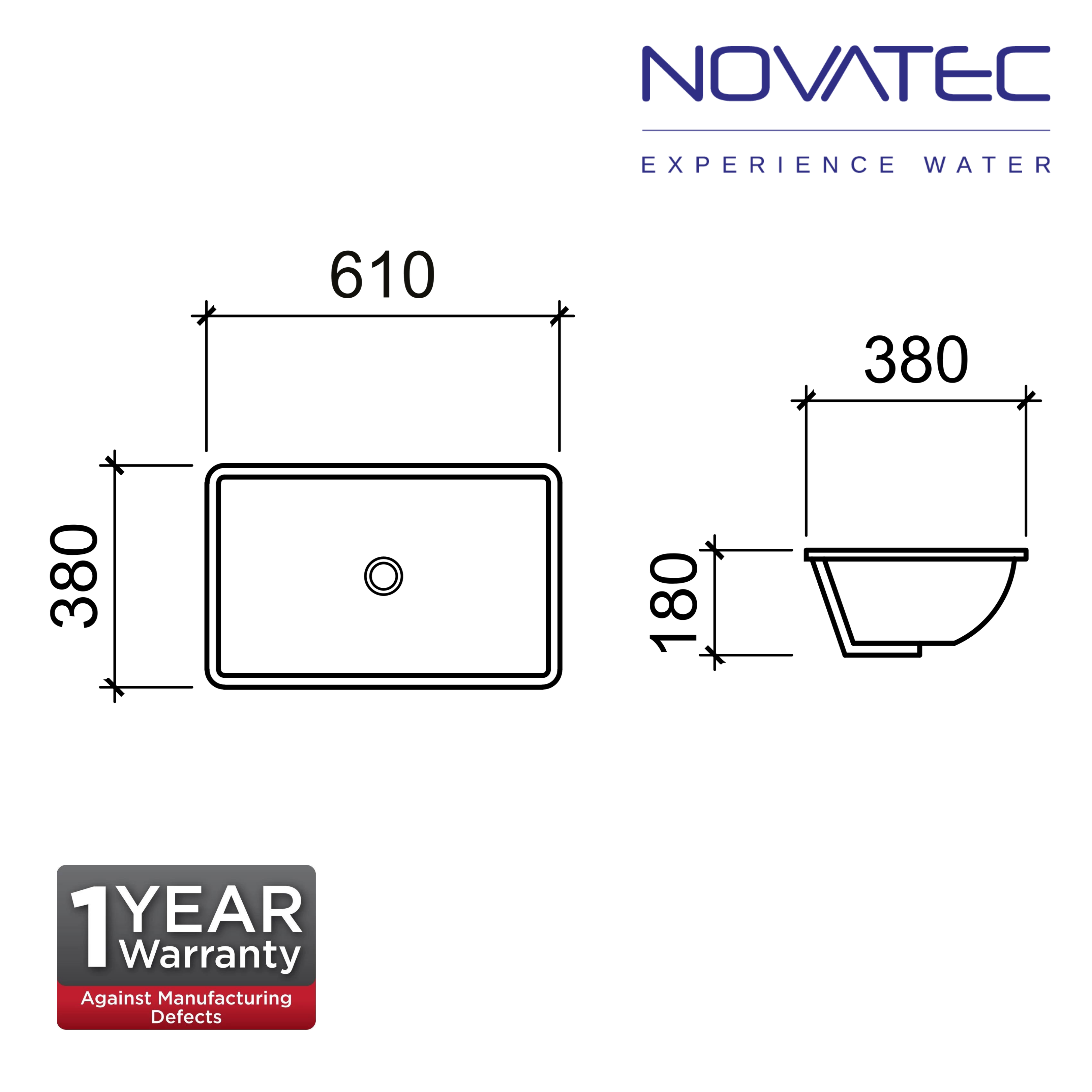 Novatec SW Crete 610 Under Counter Basin